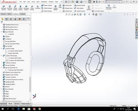 How Can I Remove The Lines In The Headband I Mirrored One Half To Create The Other And Cant