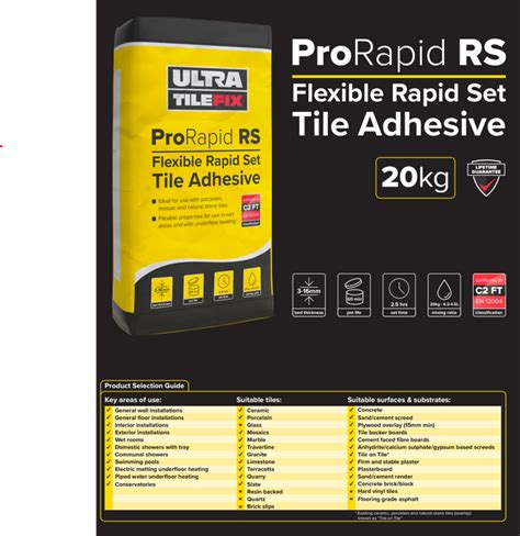 Ultra Prorapid Rapid Set Tile Adhesive 20kg — Tiles And Stone Direct