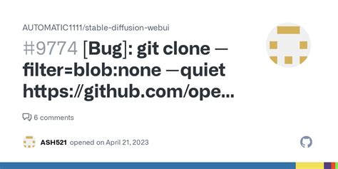 Bug Git Clone Filterblobnone Quiet Openai