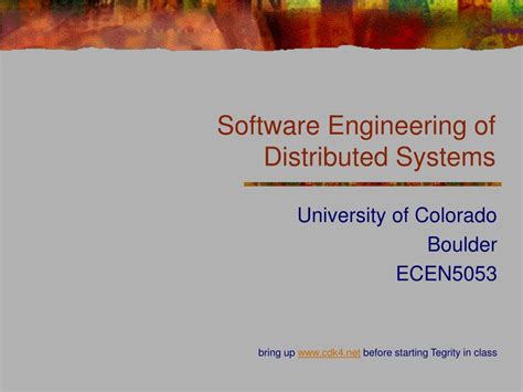 PPT Software Engineering Of Distributed Systems PowerPoint Presentation ID