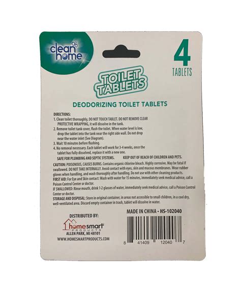 Clean Home Deodorizing Toilet Tablets 4 Ct Shipt