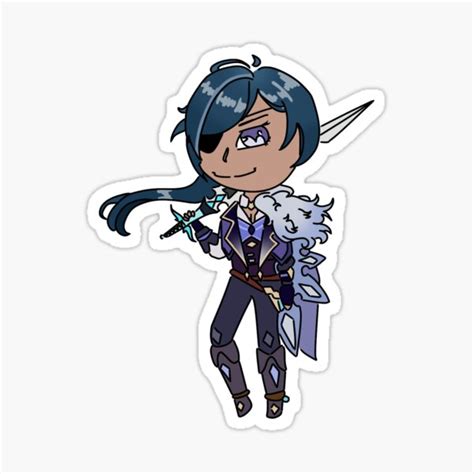 Chibi Kaeya Sticker For Sale By Shadysketches Redbubble