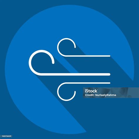 아이콘 공기 흐름 에어컨 기호와 관련이 있습니다 긴 그림자 스타일 심플한 디자인 편집 가능 간단한 그림 3차원 형태에 대한 스톡 벡터 아트 및 기타 이미지 Istock