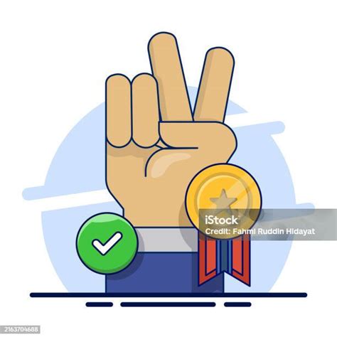 우승자 개념 승리 표현 상징 승리 손 제스처 동기 부여 비즈니스 성공의 은유 리더십 목표 달성 배경에 평면 벡터 그림 개념에 대한 스톡 벡터 아트 및 기타 이미지 Istock