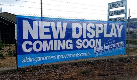 aldinga home improvements mesh banner sign colour sign colour