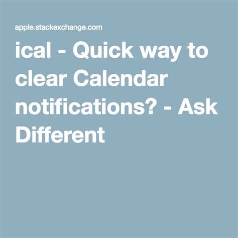 Clearing Calendar Notifications Made Easy