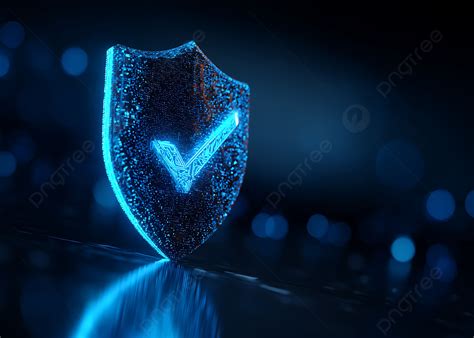 Approved Digital Shield For Network Safety And Data Protection Background Cybersecurity