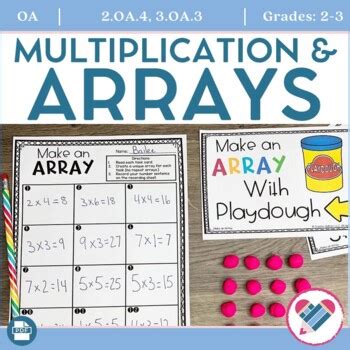 Arrays Printables Task Cards And Center Activities By Create Abilities