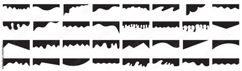 Header Divider And Border Design Set For Website And App Black Borders For Website Banner App