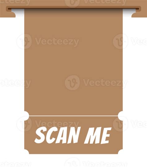 Scan Me Sign Ticket 65436242 Png