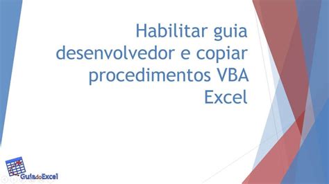vba excel planilhas dicas exemplos guias de excel com vba