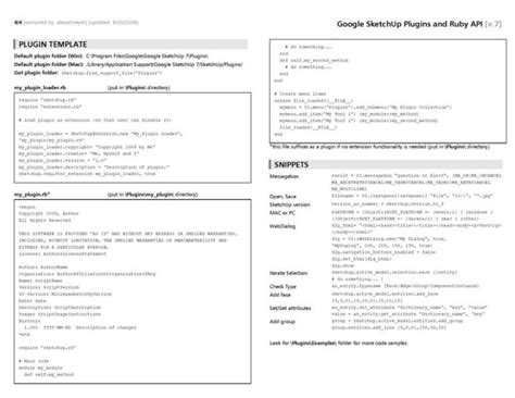 Sketchup Ruby Api Cheatsheet • As