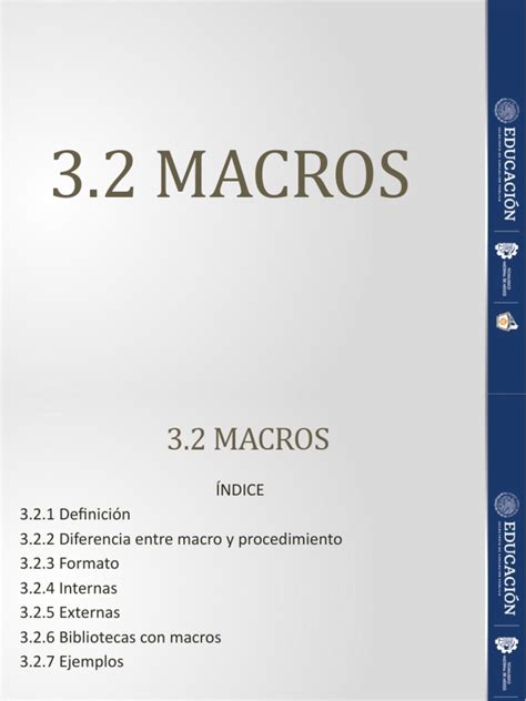 Macros Pdf Macro Informática Programación