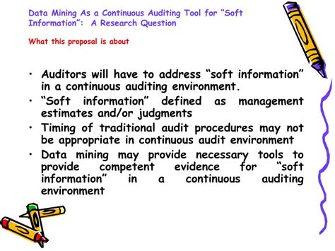 Ppt Data Mining As A Continuous Auditing Tool For Soft Information