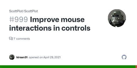 Improve Mouse Interactions In Controls · Issue 999 · Scottplotscottplot · Github