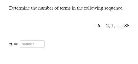 Solved Determine The Number Of Terms In The Following