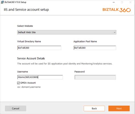 Installation With Gmsa Account