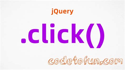 Jquery Click Method Codetofun