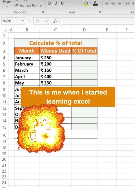 Running Total And Percentage Of Total In Excel Shorts Viralshorts