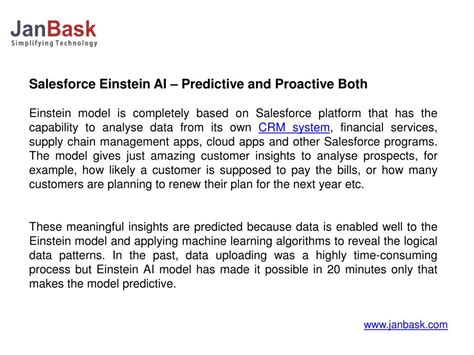 Ppt Salesforce Einstein Ai Makes Business Intelligence Predictive And