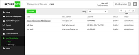users and user groups user management system administration comodo