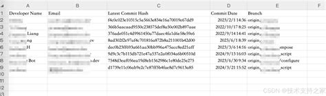 【技术支持】如何获取一个代码库的每个开发者 在最近一次 提交的commit 及其时间python Git获取当天提交commmit Csdn博客