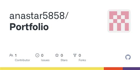 Github Anastar Portfolio