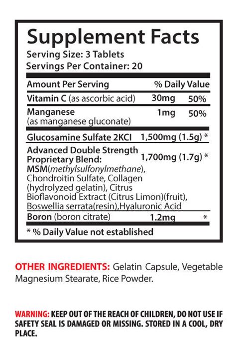 Chondroitin Powder Glucosamine Chondroitin Msm 3230mg Anti