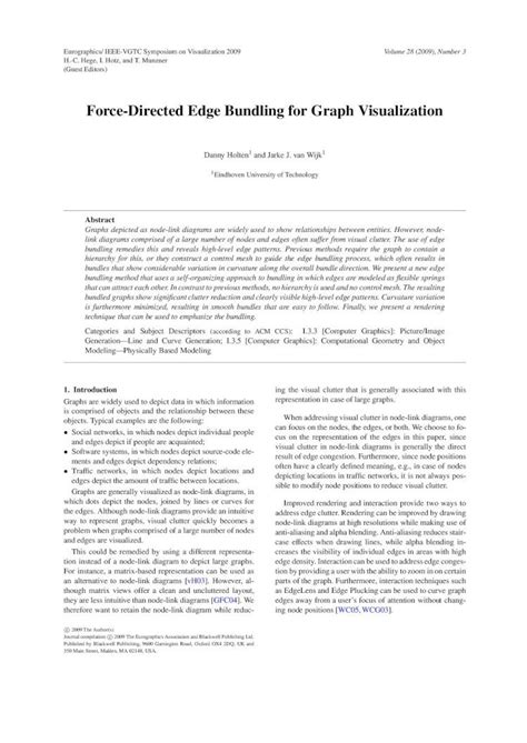 Pdf Force Directed Edge Bundling For Graph Visualization · Force