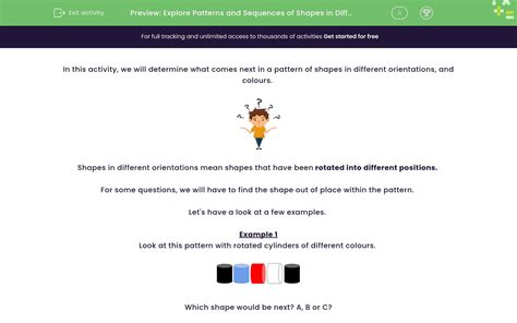 Explore Patterns And Sequences Of Shapes In Different Orientations Worksheet Edplace