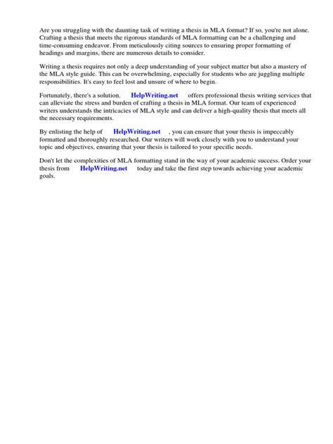 thesis mla format example pdf