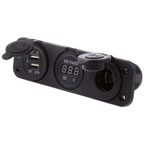 Marine 12v Cigarette Lighter Socket Voltmeter Grandado