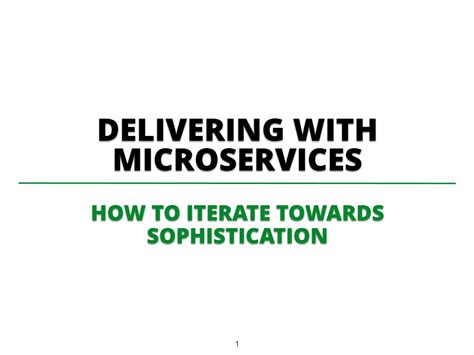 Pdf Delivering With Microservices Slatteryit · Delivering