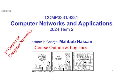 comp3331 lecture 0 course introduction and overview course outline