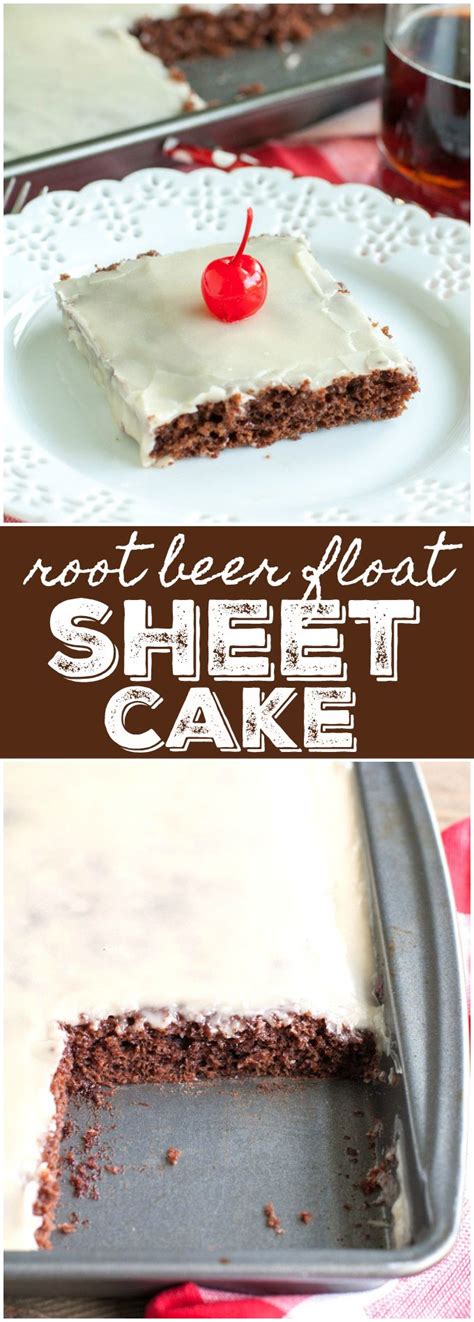 Root Beer Float Sheet Cake Tastes Like The Classic Dessert Beverage