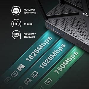 TP Link AC4000 Tri Band WiFi Router MU MIMO Beamforming Gigabit Integrated Anti Virus QoS