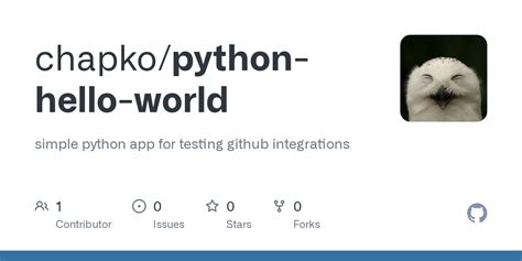Github Chapko Python Hello World