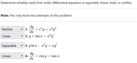 Solved Determine Whether Each First Order Differential