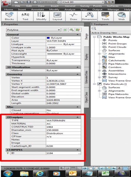 Adding Fields To Polylines Properties Civil 3d And Ldd Autocad Forums