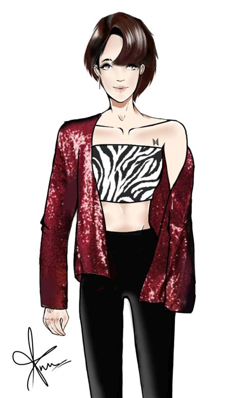 Jungkook Female Version Fake Love Era💜💜💜💜💜 Fanart Fake Love Female
