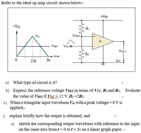 SOLVED Refer To The Ideal Op Circuit Shown Below Vcc Voc VREF Va VOUT 0 2 5s 5s 0V A