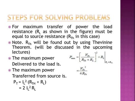 Maximum Power Transfer Theorem Pptx