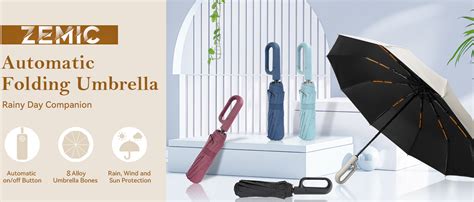 Zemic Uv Umbrella With Novelty Carabiner Handle Travel Umbrellas For