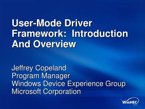 ppt user mode driver framework introduction and overview powerpoint presentation id 691193
