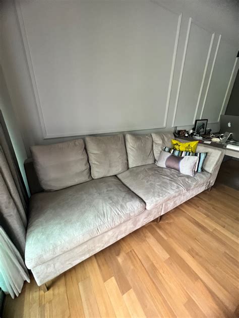 Designer Alcantara Sofa, Furniture & Home Living, Furniture, Sofas on ...