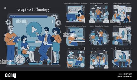 Adaptive Technology Set Enhancing Daily Life With Assistive Devices And Accessibility Features
