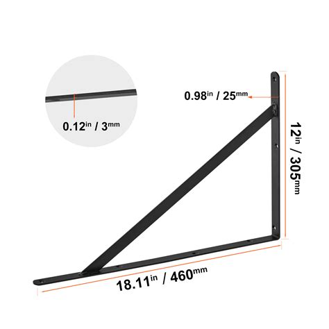 Mophorn Shelf Bracket 18 X 12 In 12 Pcs Heavy Duty Floating Shelf Brackets Brackets For
