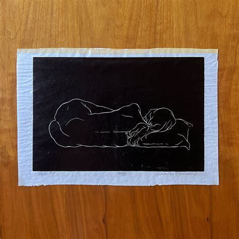 1950s Charles Surendorf 1906 1979 Linocut Nude 9” 1st Edition