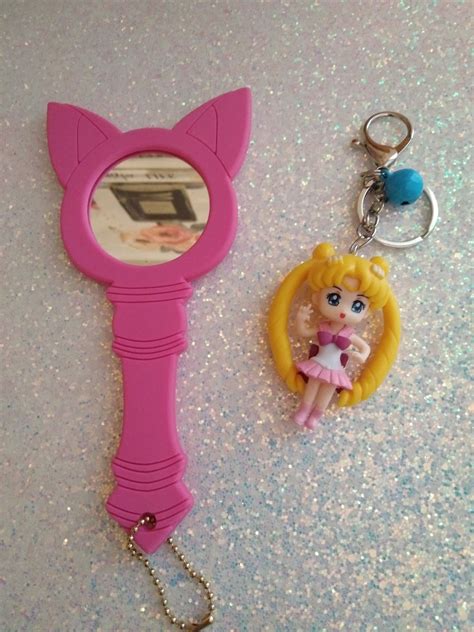 Sailor Moon Keychainsailor Moon Hand Mirrorkawaii Keychain Etsy