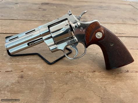 Colt Python 4 Nickel Early Pre Letter E Series Nickel 1966